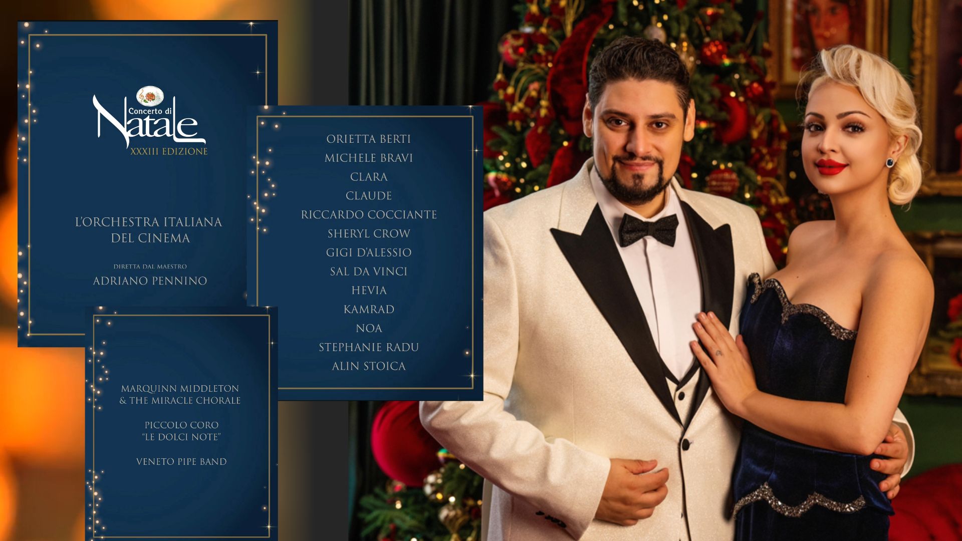 Stephanie Radu și Alin Stoica, vocile României la Concerto di Natale ...